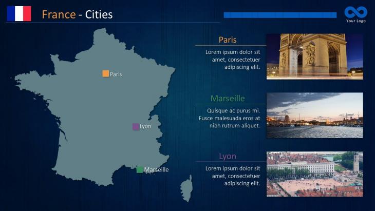 FRANCE Maps PowerPoint Template | Slide in a Box