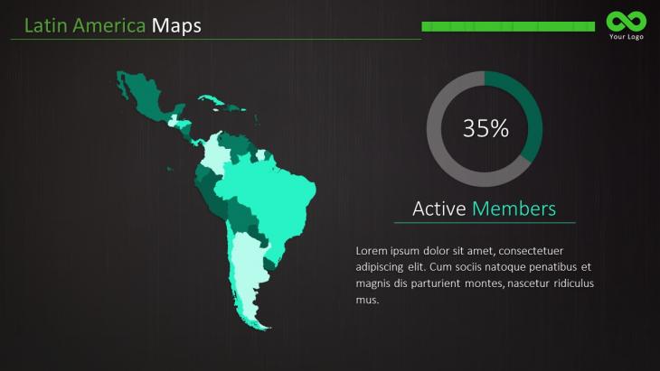 LATIN AMERICA Maps PowerPoint Template | Slide in a Box