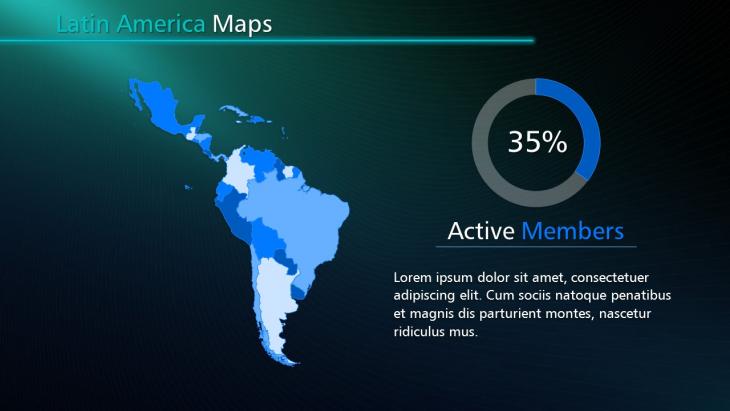 LATIN AMERICA Maps PowerPoint Template | Slide in a Box