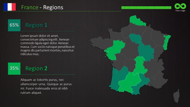 FRANCE Maps PowerPoint Template | Slide in a Box
