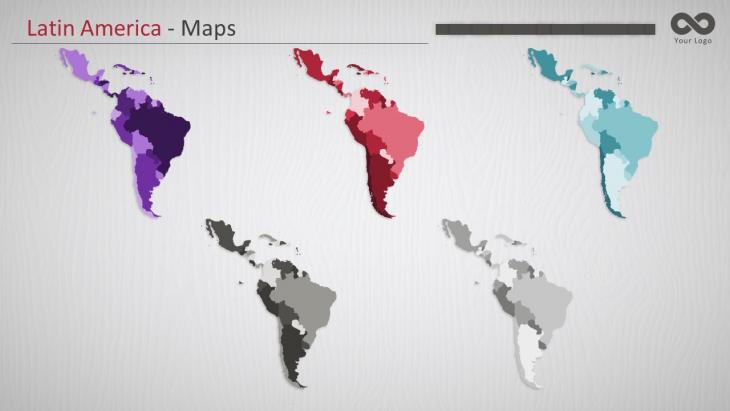 LATIN AMERICA Maps PowerPoint Template | Slide in a Box