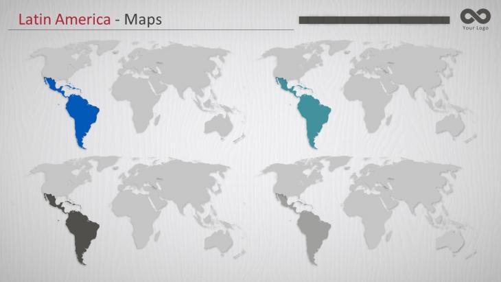 LATIN AMERICA Maps PowerPoint Template | Slide in a Box