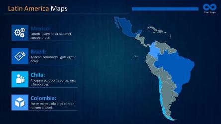 LATIN AMERICA Maps PowerPoint Template | Slide in a Box
