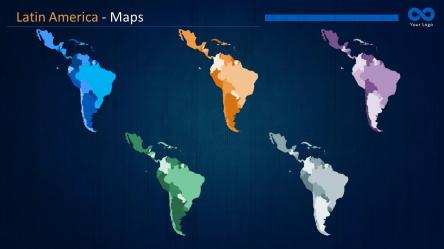 LATIN AMERICA Maps PowerPoint Template | Slide in a Box